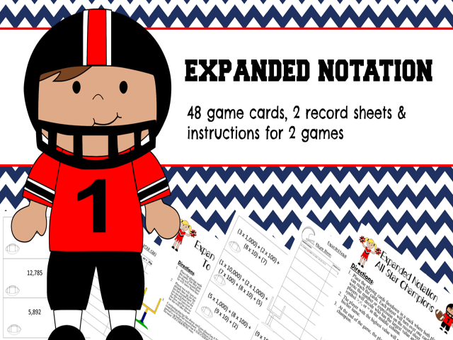 Expanded Notation Games, Practice Pages and Quiz