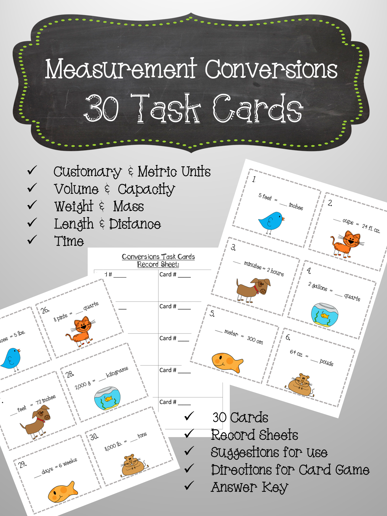 Measurement Conversions: Teaching Tips and a FREE Printable
